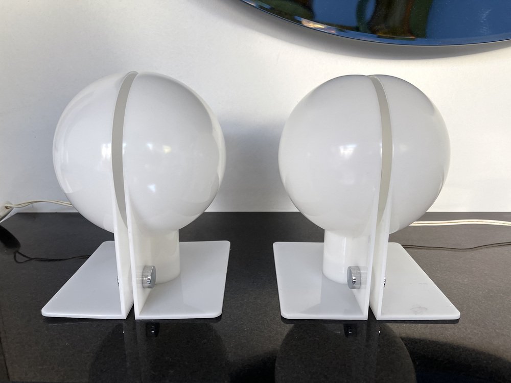 Lampade Sirio di Brazzoni per Guzzini, Italia, anni '70, set di 2 in ...