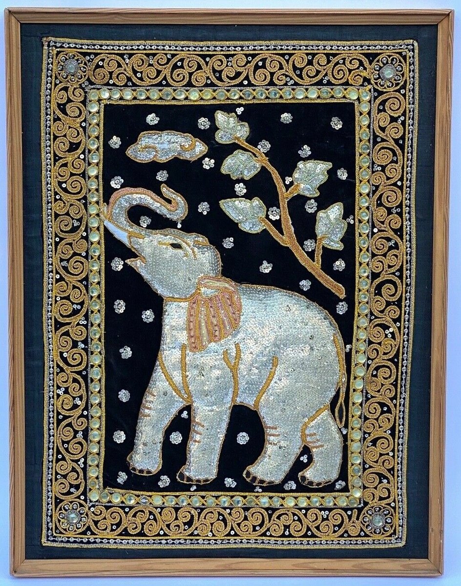 20th Century Indian Fabric Panel for sale at Pamono