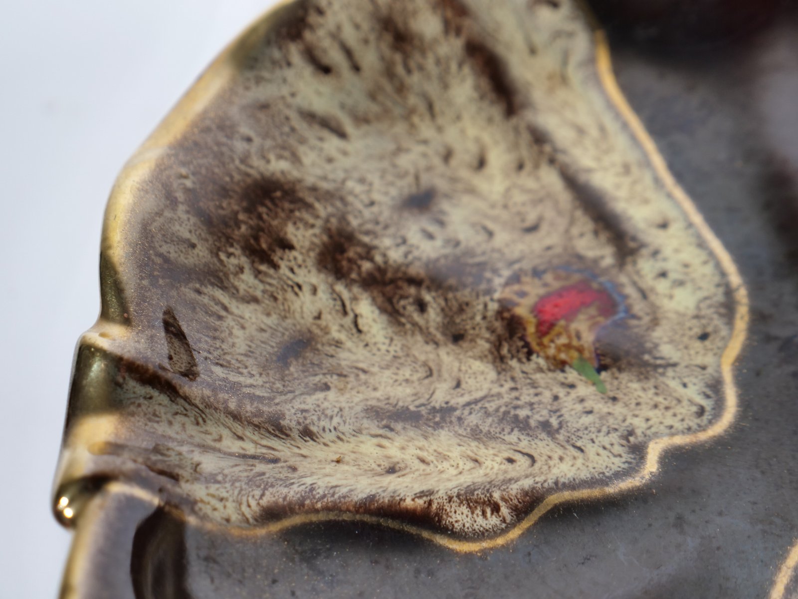 Mid-Century Bowl with Gold Rim from Jasba Keramik, 1960s for sale at Pamono
