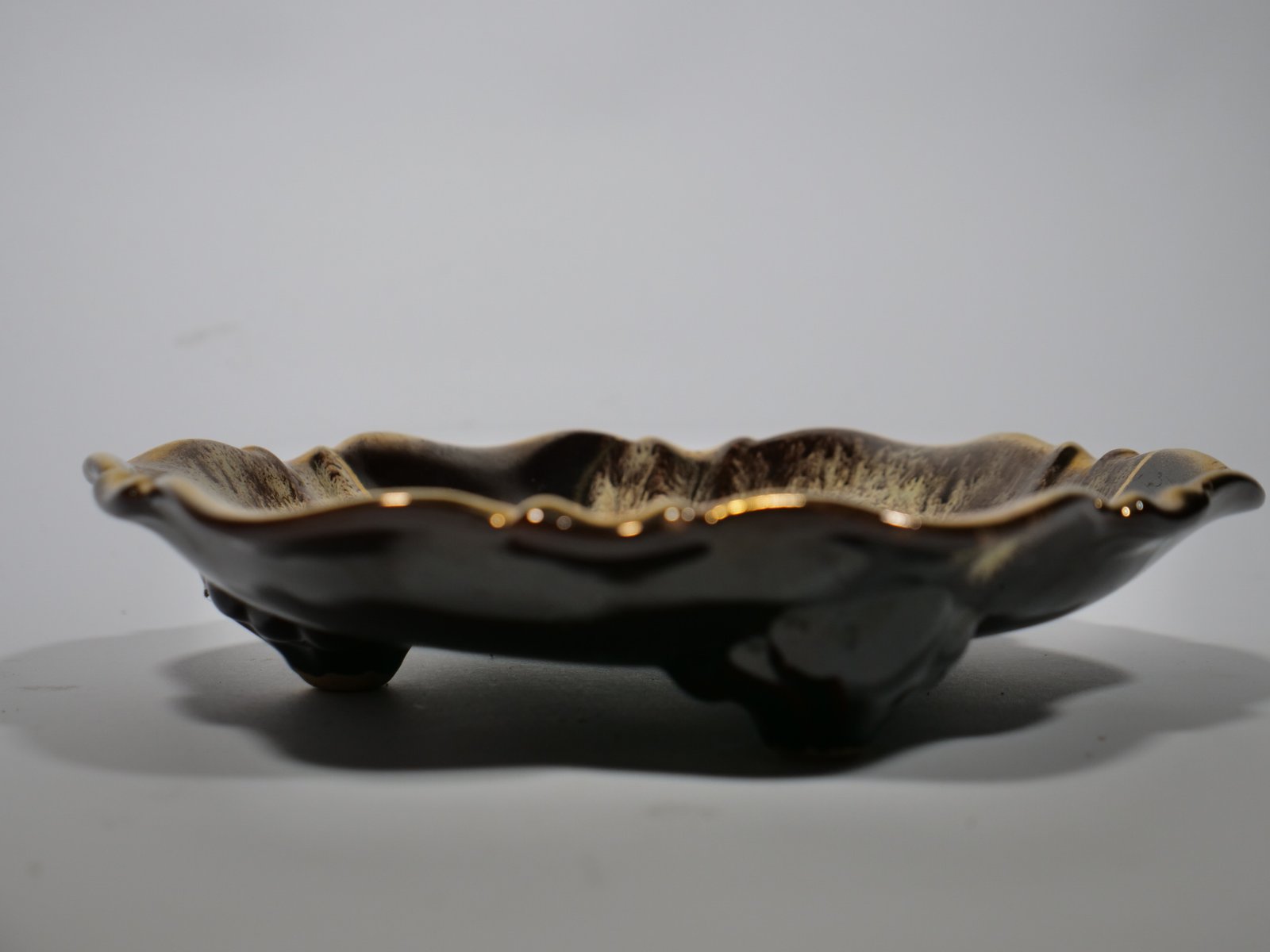 Mid-Century Bowl with Gold Rim from Jasba Keramik, 1960s for sale at Pamono