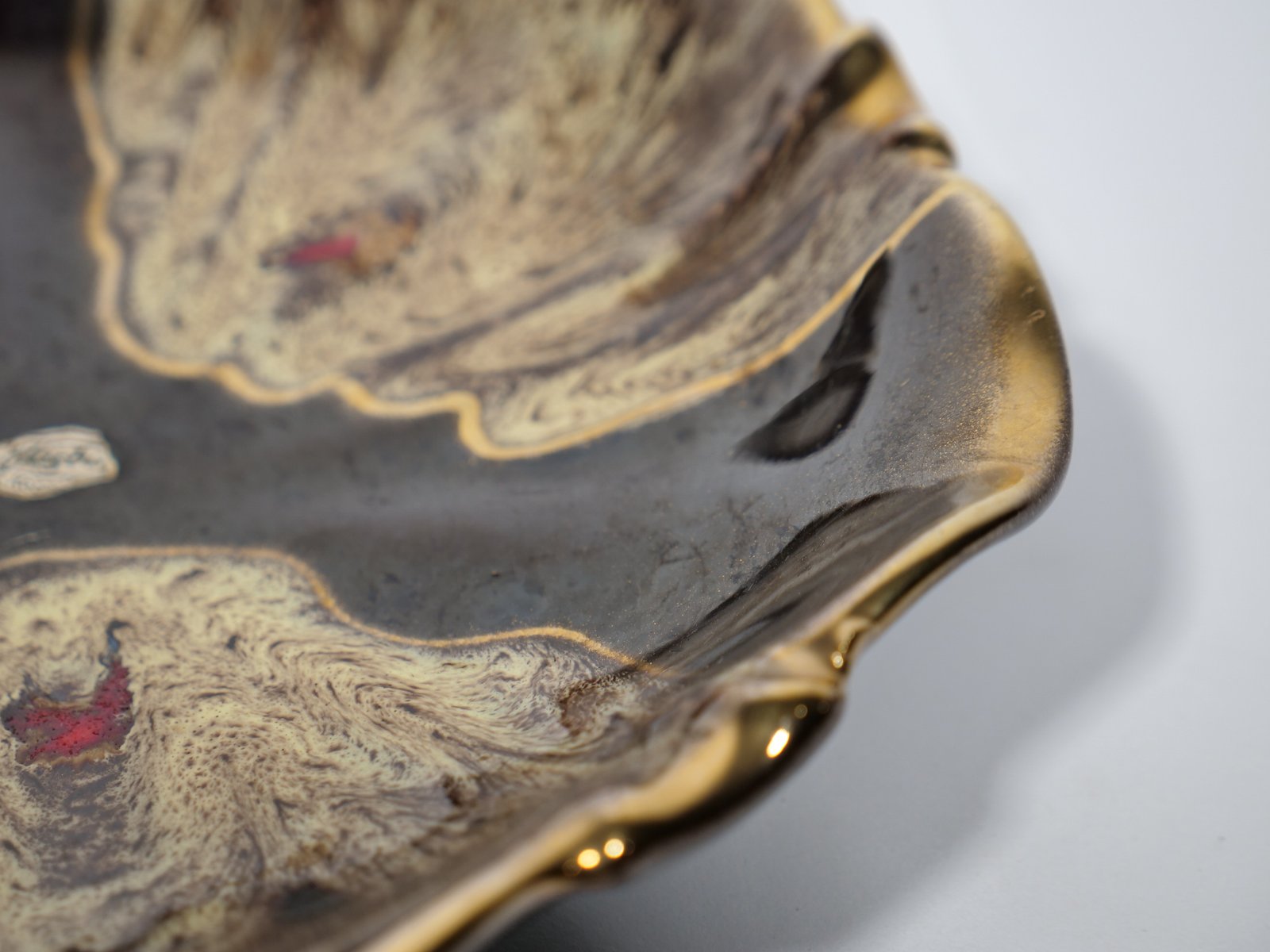 Mid-Century Bowl with Gold Rim from Jasba Keramik, 1960s for sale at Pamono