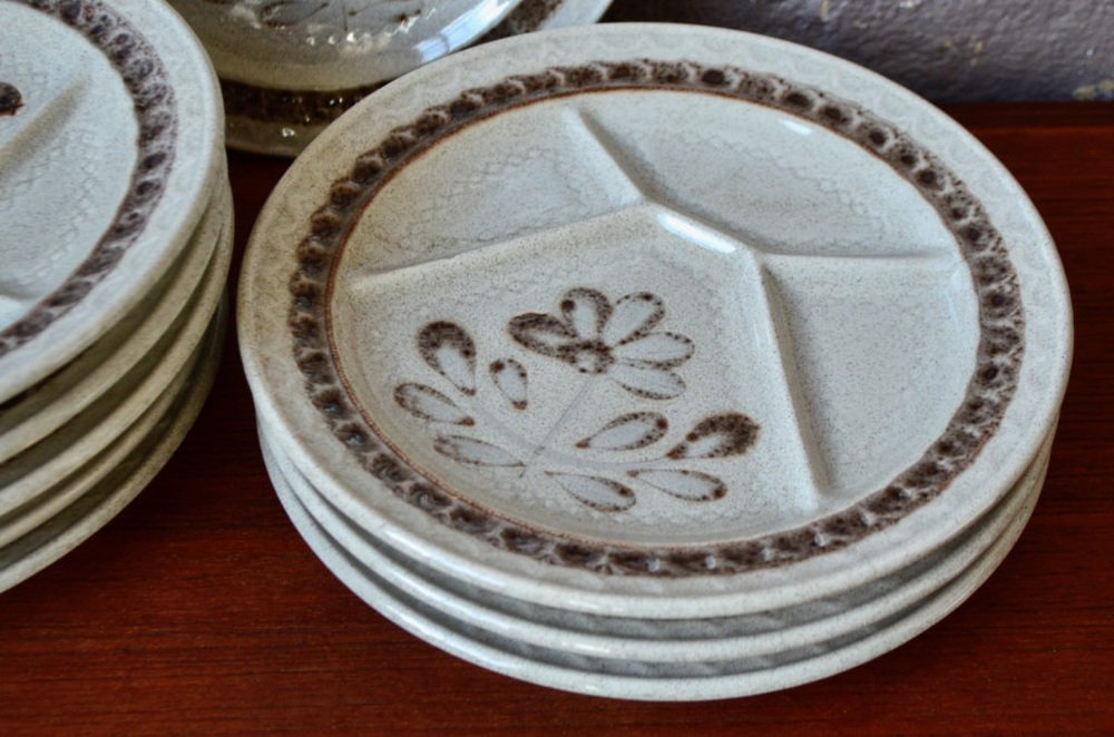Fondue Compartmented Plates in Bohemian Style, 1960s, Set of 10 for ...