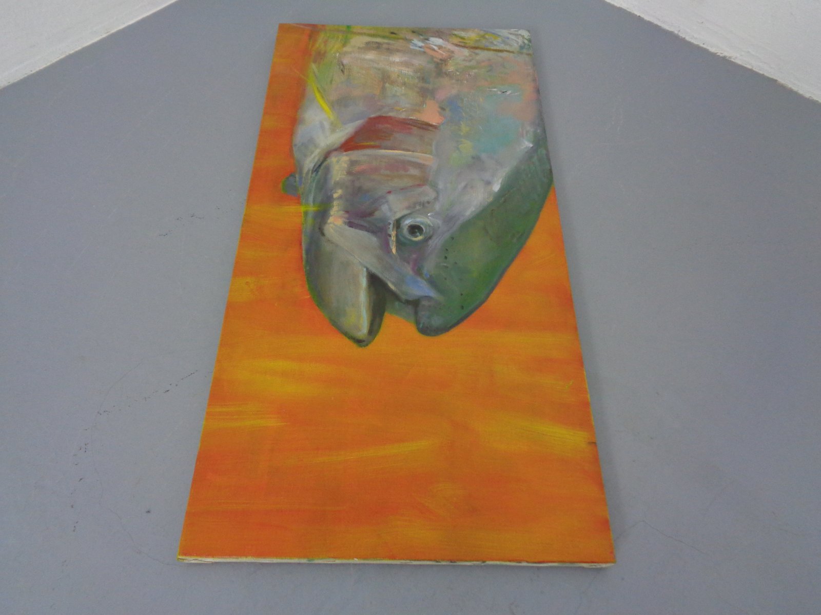 Fred Neumann, Salmon Trout, 1980s, Oil on Canvas for sale at Pamono