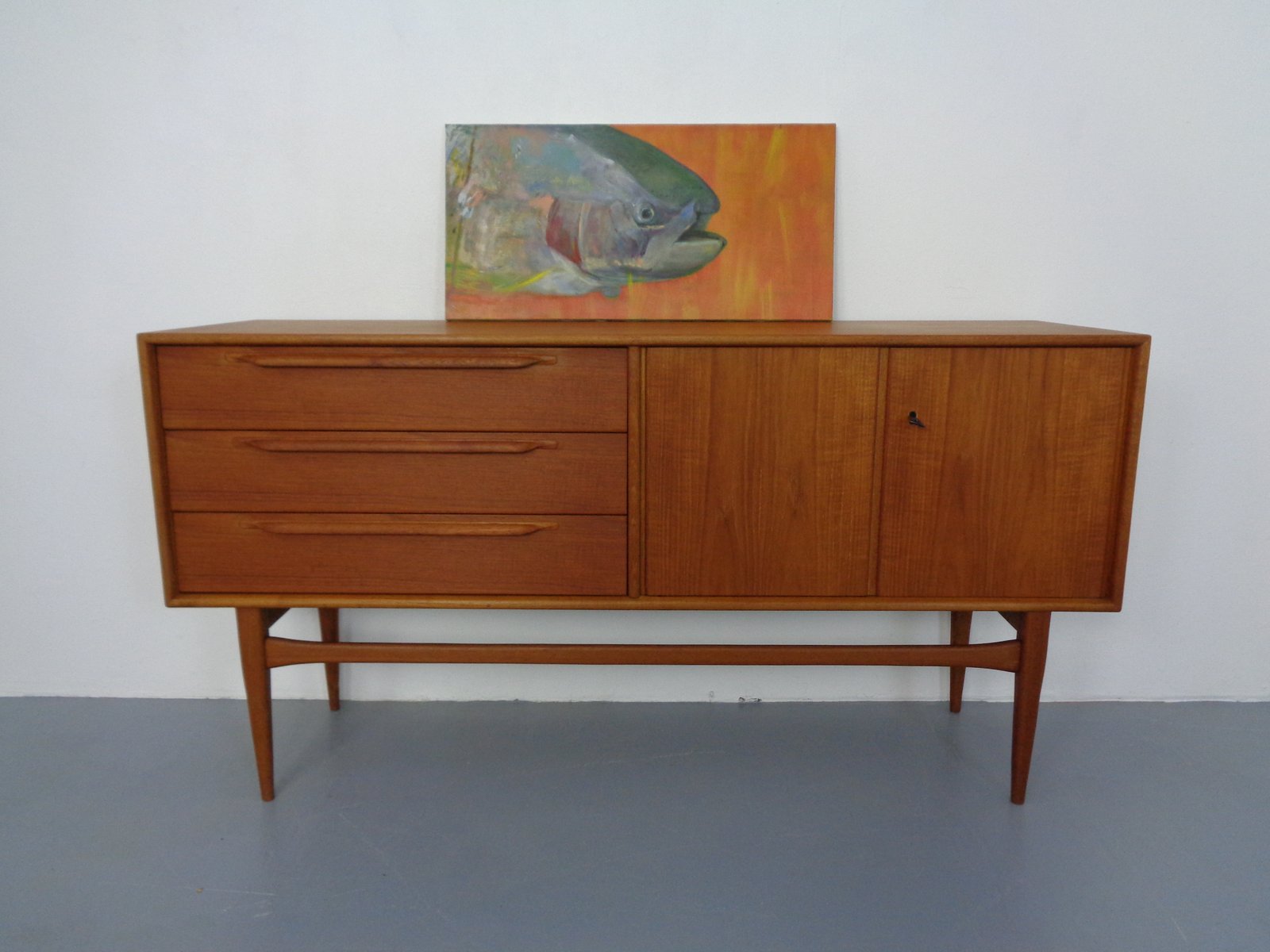 Fred Neumann, Salmon Trout, 1980s, Oil on Canvas for sale at Pamono