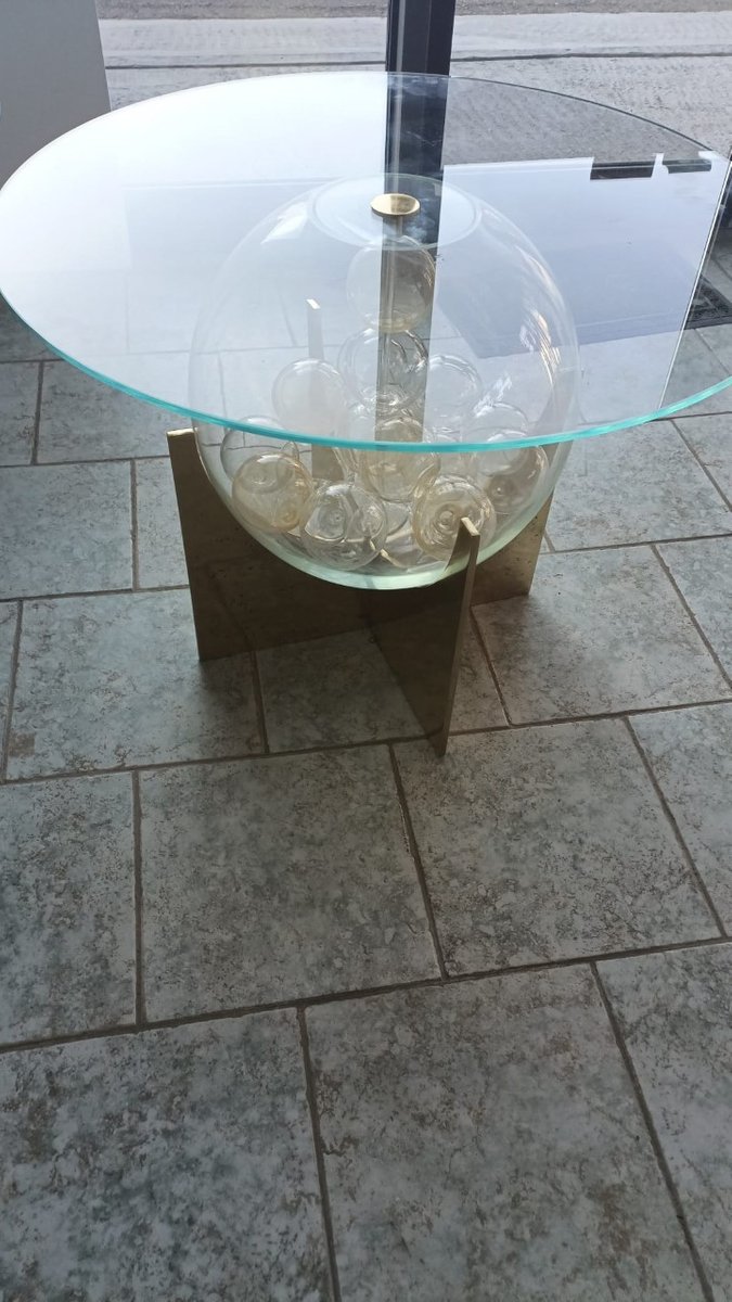 End Table in Cast Bronze and Blowed Glass Bubbles from Made Murano ...