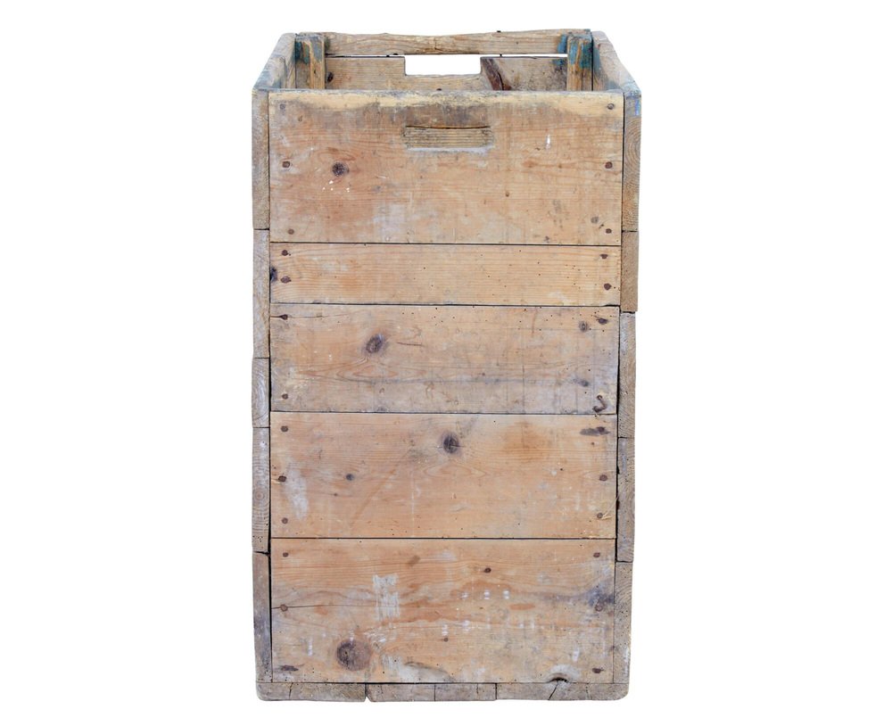 19th Century Swedish Pine Log Box for sale at Pamono