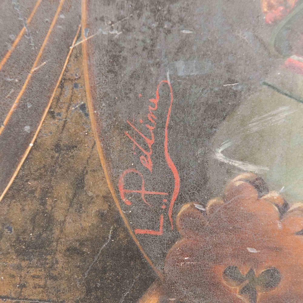 Luigi Pellin, Allegory of Art and Drinking, Early 20th Century, Oil on Canvas, Framed for sale ...