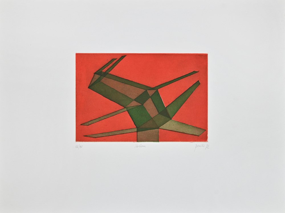 Achille Perilli, Composition, 1972, Etching for sale at Pamono