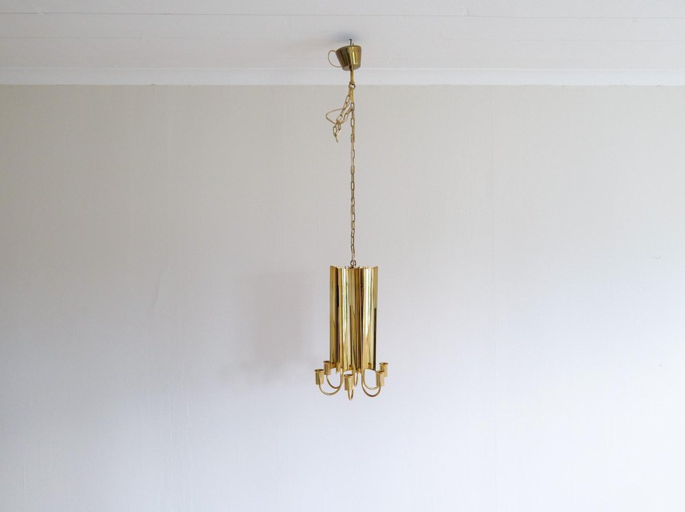 Reflex Ceiling Light in Brass attributed to Pierre Forssell for ...