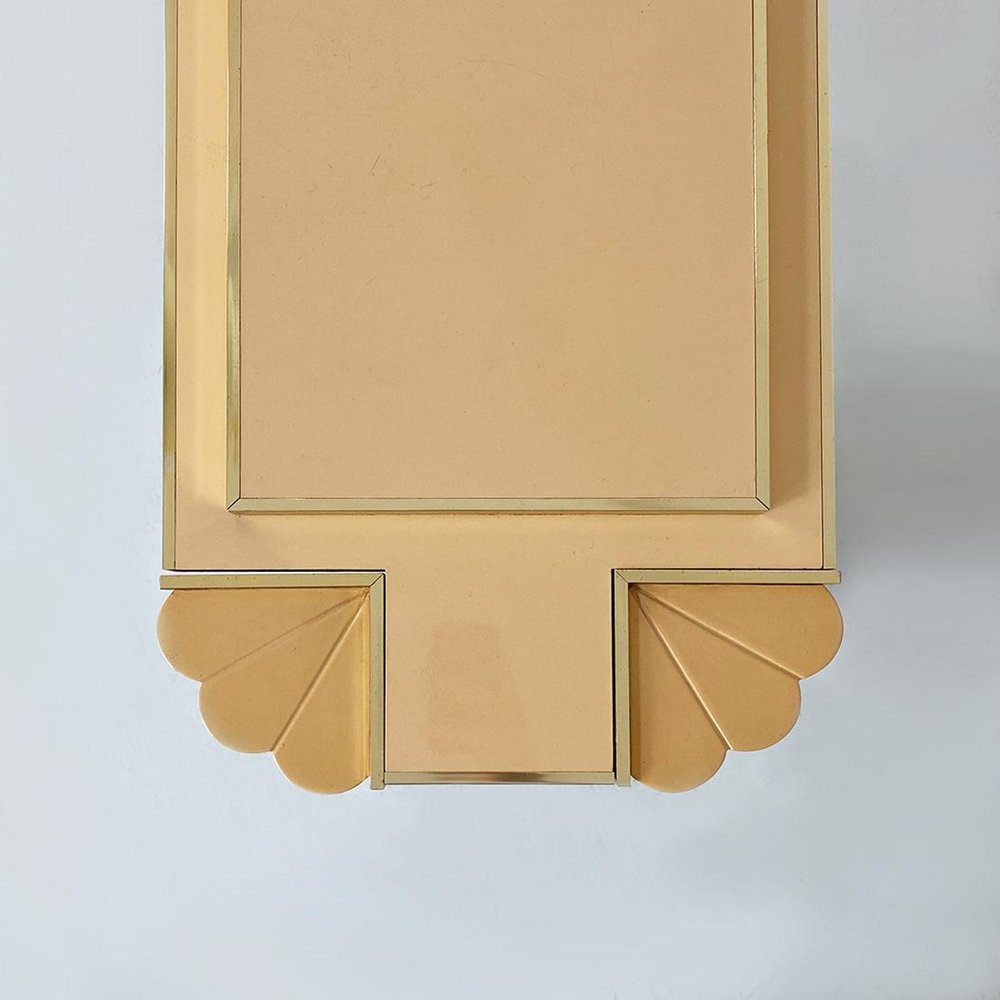 Französische moderne Entrace Konsole aus Holz & Messing von Alain Delon ...