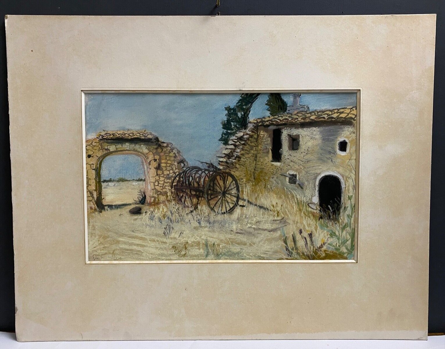 Jean Denis Malcles, Cour de Ferme, 1949, Watercolor on Paper for sale ...