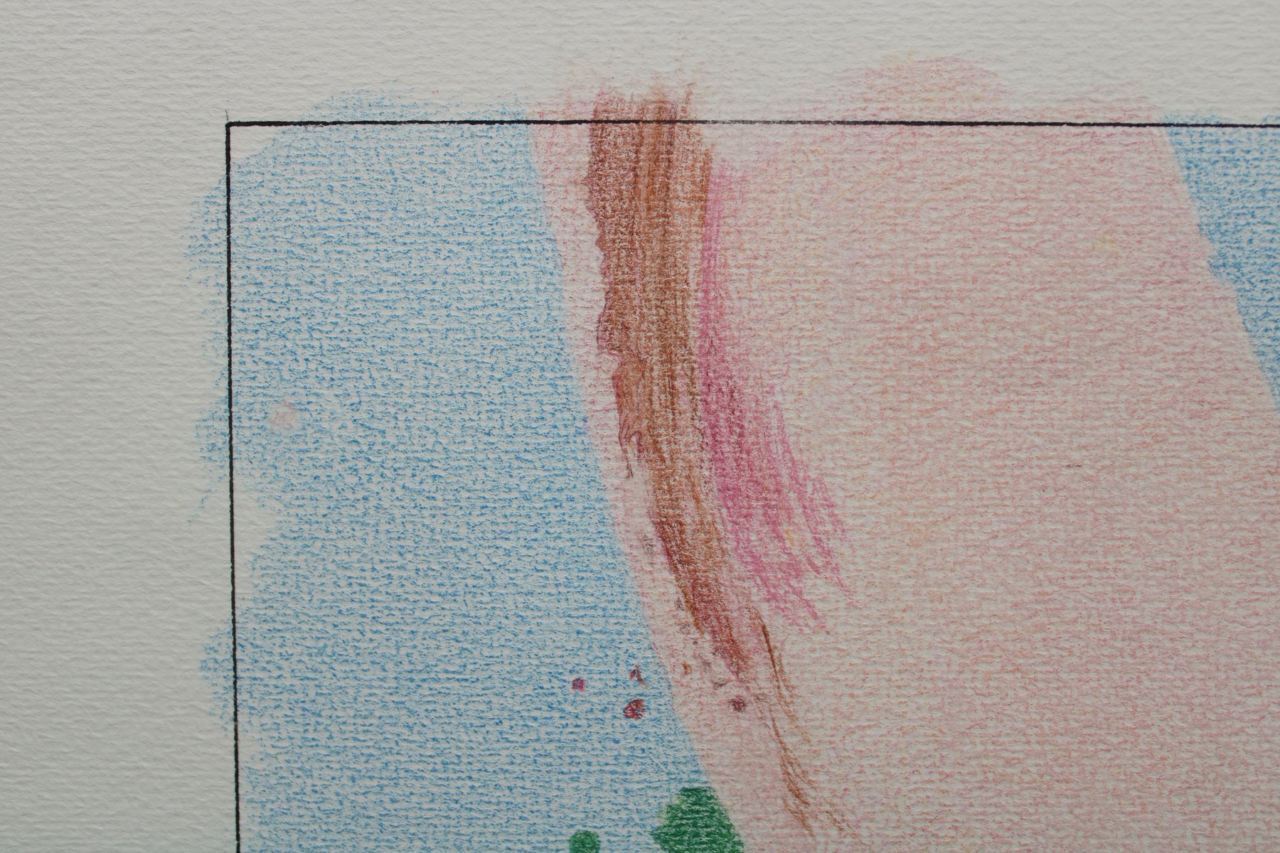 Ivan Chuikov, Frammento di profilo rosso, 1982, pastello su carta in ...