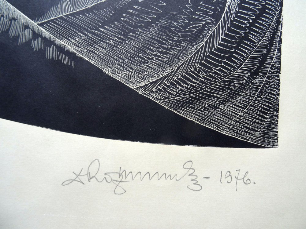 Dainis Rozkalns, The Way, 1976, Linocut for sale at Pamono