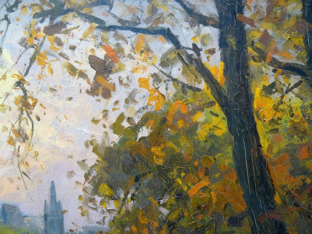 Gustave Madelain, Alexander III Brücke und die Seine-Bank, 1900er, Öl auf Leinwand bei Pamono kaufen