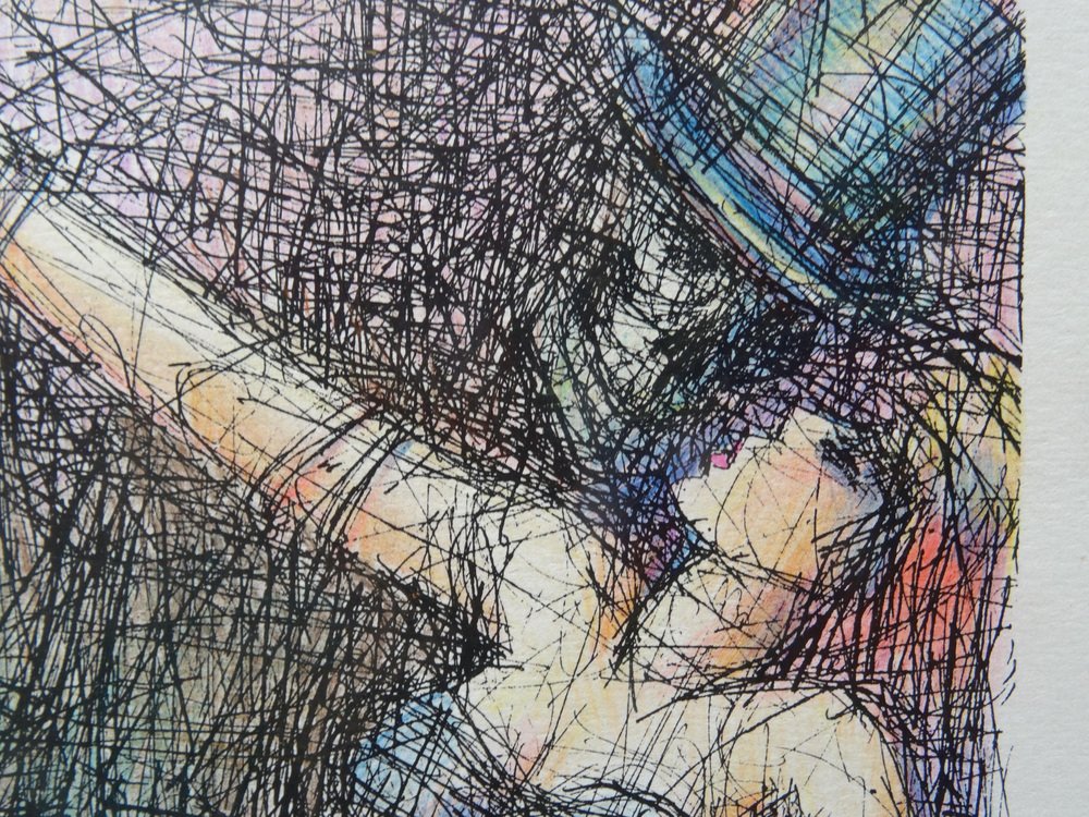 Gunars Vindedzis, Dance, Ink & Colored Pencil, 1980s for sale at Pamono