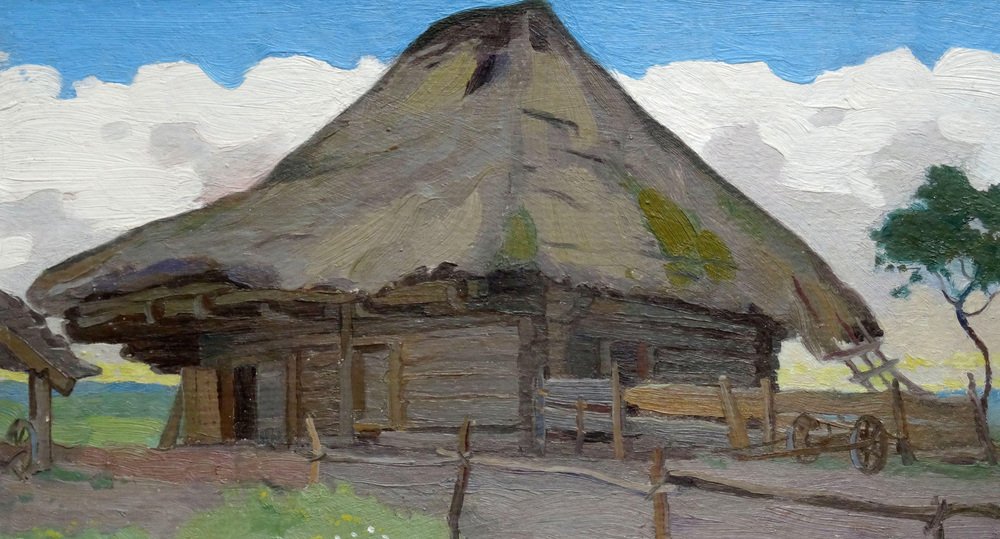 Aleksandrs Cirulis, The Granary, Oil on Cardboard, 20th Century for ...