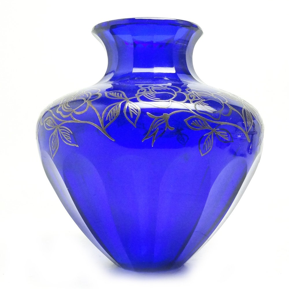 Polish Art Deco Vase from Josephine Glassworks, 1930s for sale at Pamono