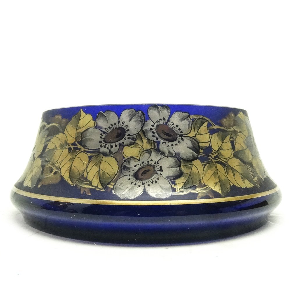 German Biedermeier Hand-Painted Bowl on Stand from Ergermann, 1890s for ...