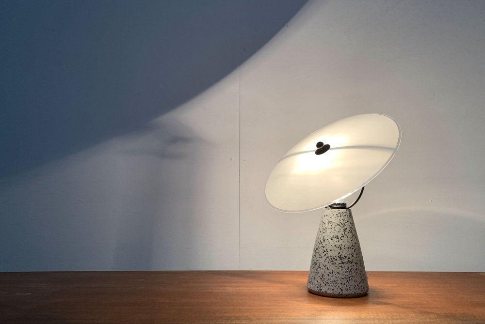 Vintage Postmodern Eno Glass and Terrazzo Table Lamp from Ikea, 1990s ...