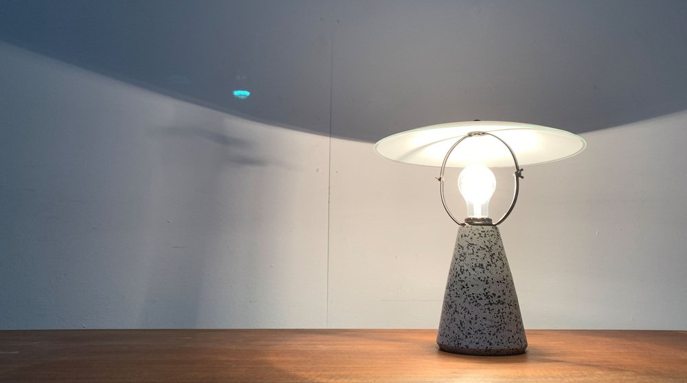 Vintage Postmodern Eno Glass and Terrazzo Table Lamp from Ikea, 1990s ...