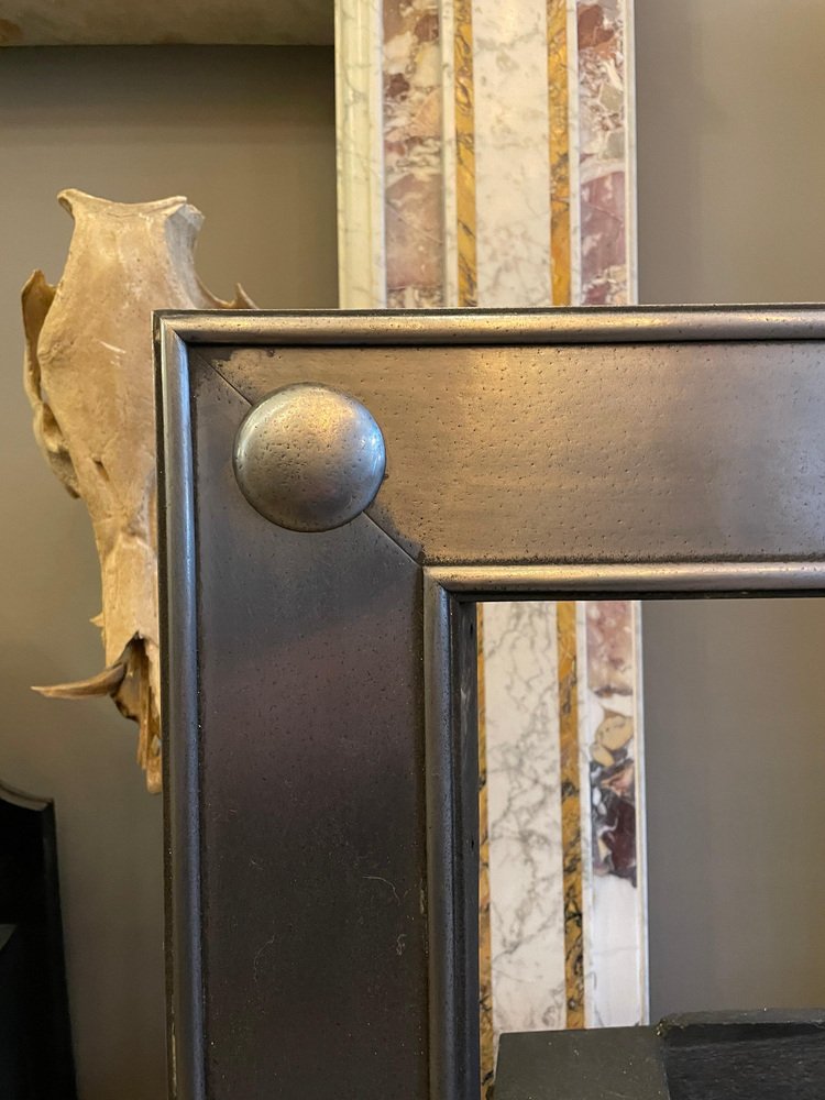 Antique English Register Grate in Polished Steel for sale at Pamono