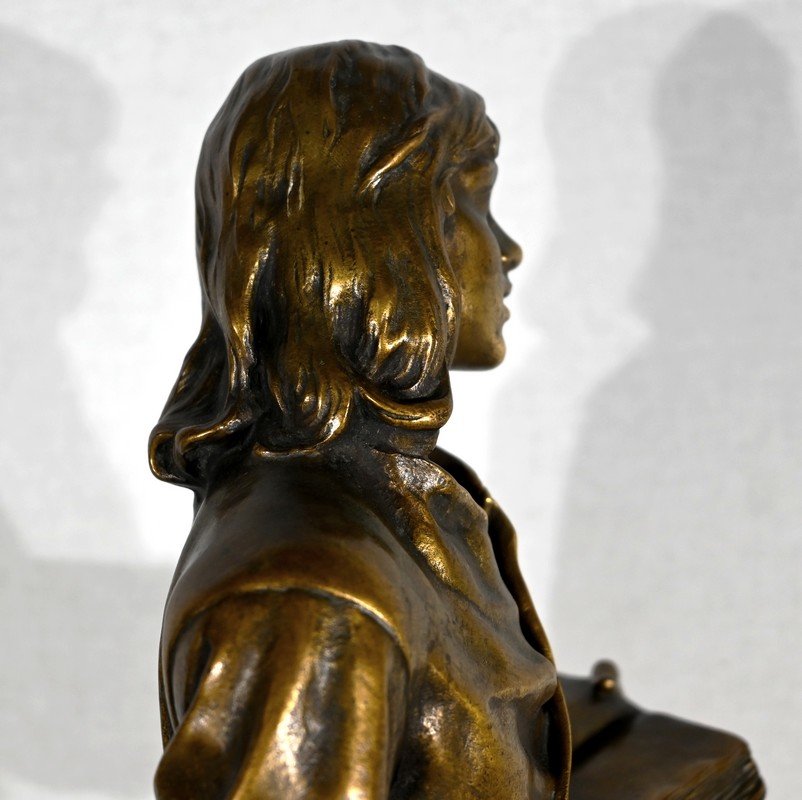 Friedrich Beer, 15th Century Scholar, 1800s, Bronze for sale at Pamono