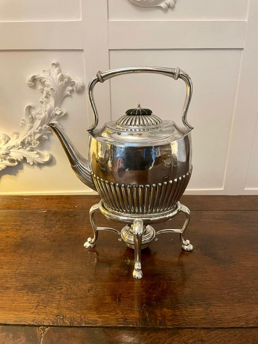 Edwardian Silver-Plated Tea Service, 1900s, Set of 6 for sale at Pamono