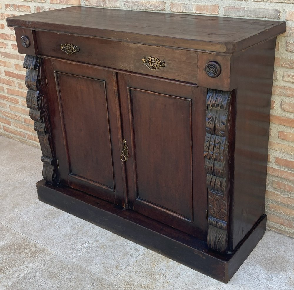 Antique French Buffet with Drawer and Carved Columns, 1890 for sale at ...