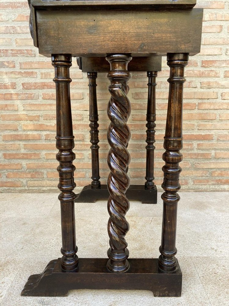 Antique Spanish Renaissance Bar Cabinet in Oak, 1890 for sale at Pamono