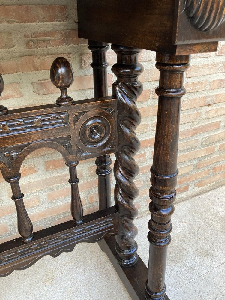 Antique Spanish Renaissance Bar Cabinet in Oak, 1890 for sale at Pamono