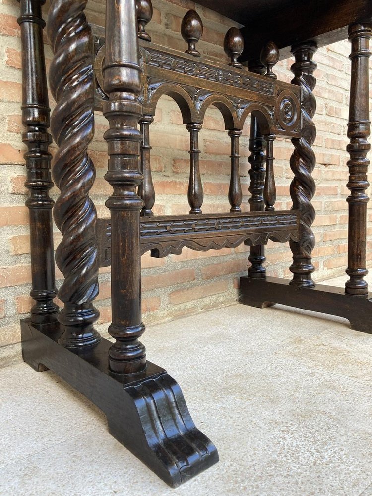 Antique Spanish Renaissance Bar Cabinet in Oak, 1890 for sale at Pamono