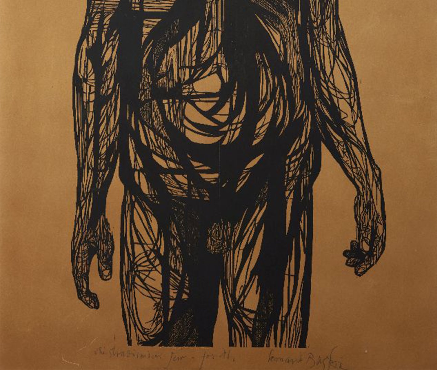 Leonard Baskin, The Strabismic Jew, Woodcut, 1955 for sale at Pamono