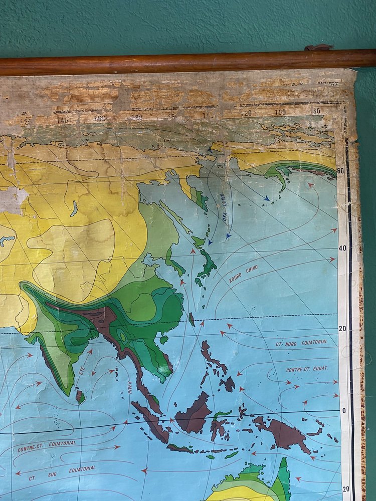 Annual Rainfall Map, 1960s for sale at Pamono