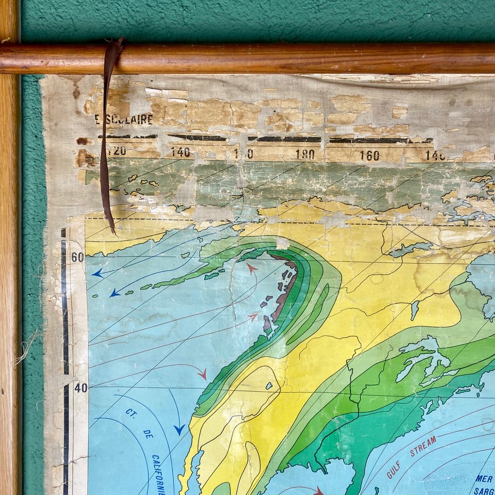 Annual Rainfall Map, 1960s for sale at Pamono