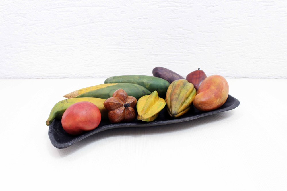 Sculpted Wooden Fruit and Vegetable Tray, 1970s for sale at Pamono