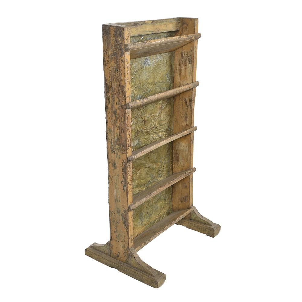 Patinated Wooden Sorting Shelf, 1940s for sale at Pamono