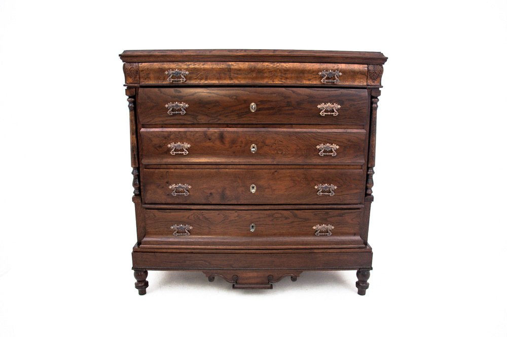 Antique Oak Chest of Drawers, Northern Europe, 1890s for sale at Pamono