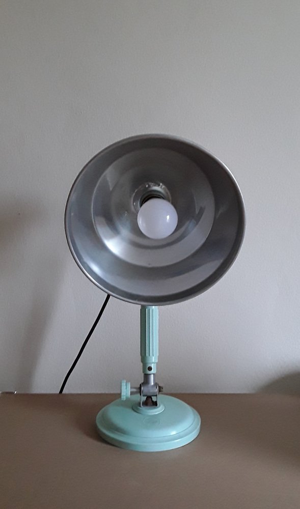 Deutsche Verstellbare Art Deco Schreibtischlampe mit mintgrünem ...