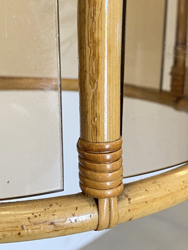 Vintage Bamboo Lantern Hanging Light, 1980s for sale at Pamono