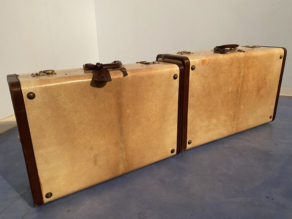 Italienisches Mid-Century Modern Pergament Papier Gepäck, 1960, 2er Set ...