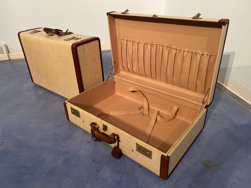 Italienische Mid-Century Modern Koffer, 1960, 2er Set bei Pamono kaufen