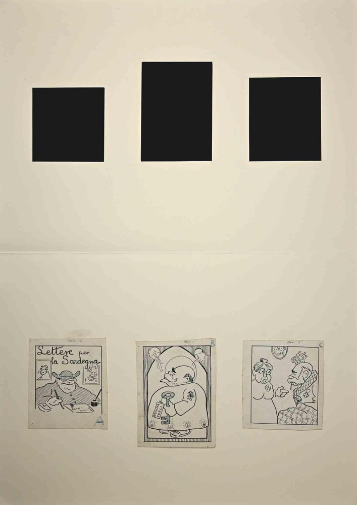 Filiberto Scarpelli, Story of a Boy, Pen Drawing, 1925 for sale at Pamono