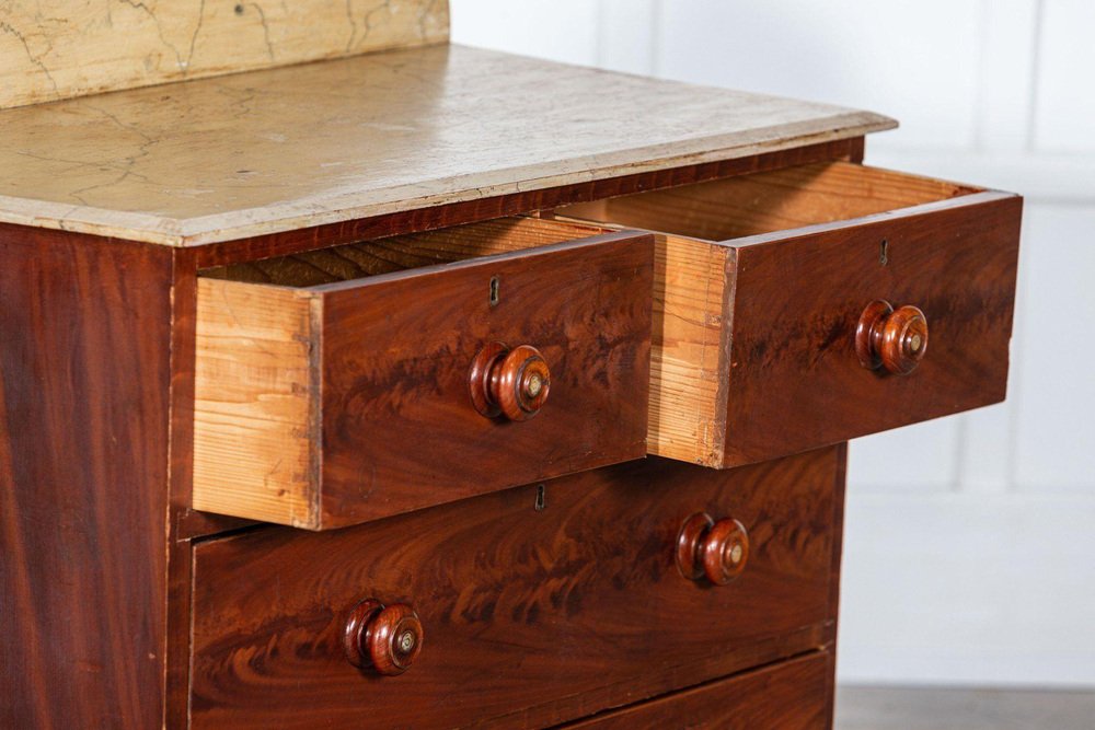 19th Century Irish Grained Pine Chest of Drawers, 1860s for sale at Pamono