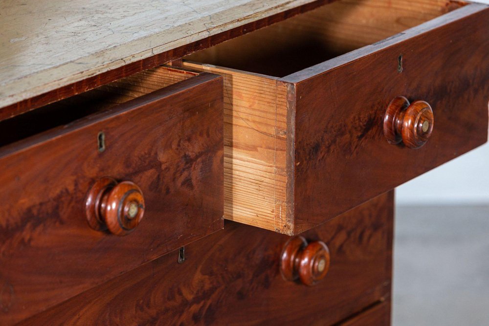 19th Century Irish Grained Pine Chest of Drawers, 1860s for sale at Pamono