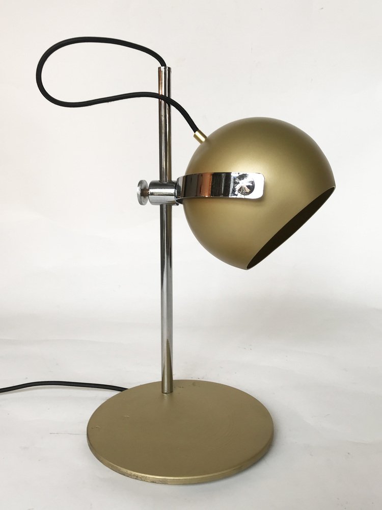 Gold Desk Lamp in Aluminum for sale at Pamono
