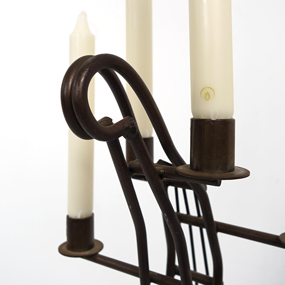 Grand Bougeoir Moderne Mid-Century en Acier en vente sur Pamono