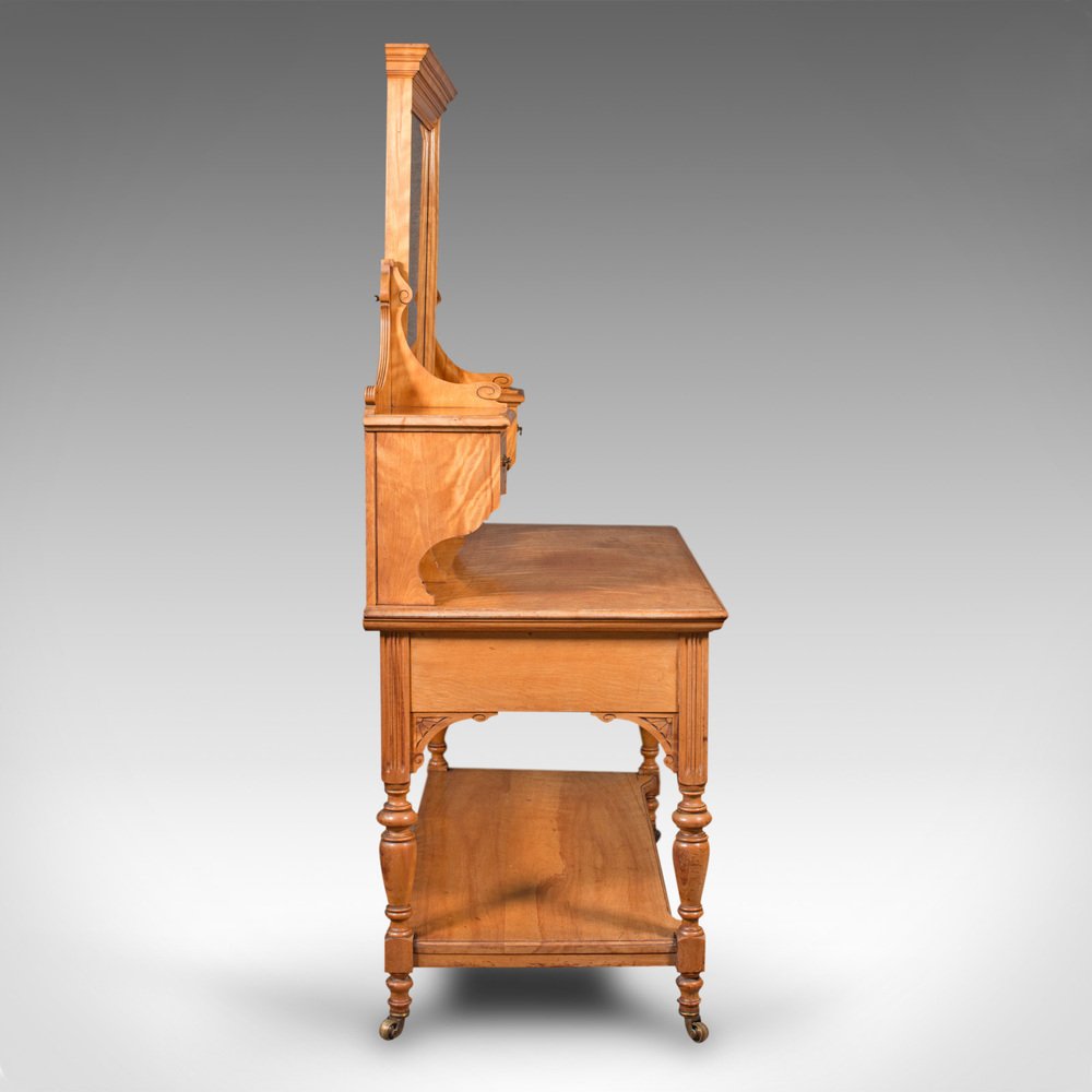 Antique Scottish Victorian Satinwood Dressing Table for sale at Pamono