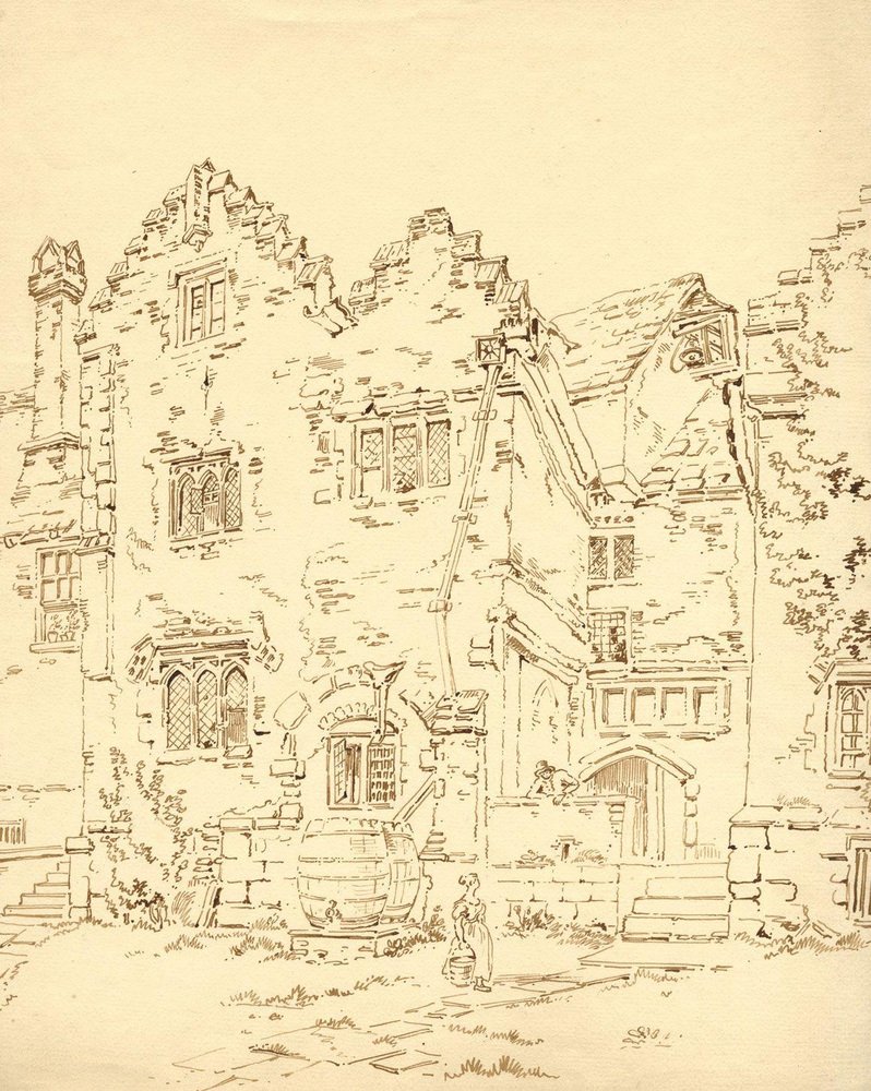 Alexander Monro, Kitchen Entrance, Holme Lacy House, Heref, 1836, Ink ...