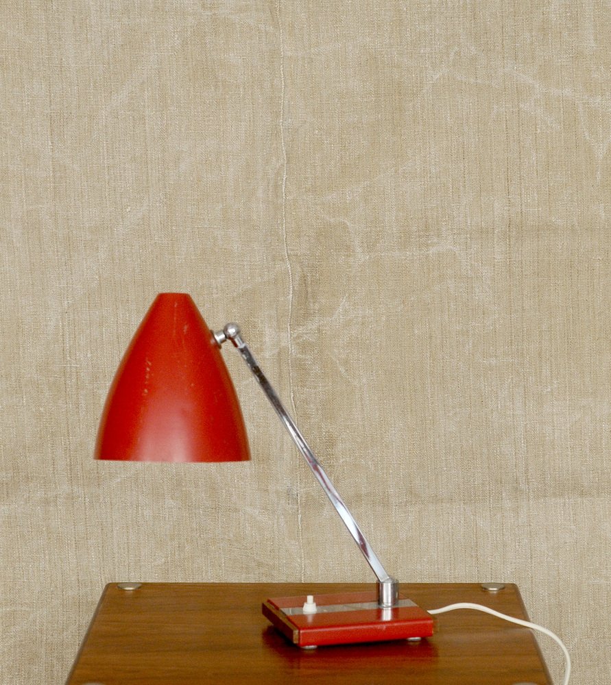 Articulated Lamp in Red Metal, 1960 for sale at Pamono