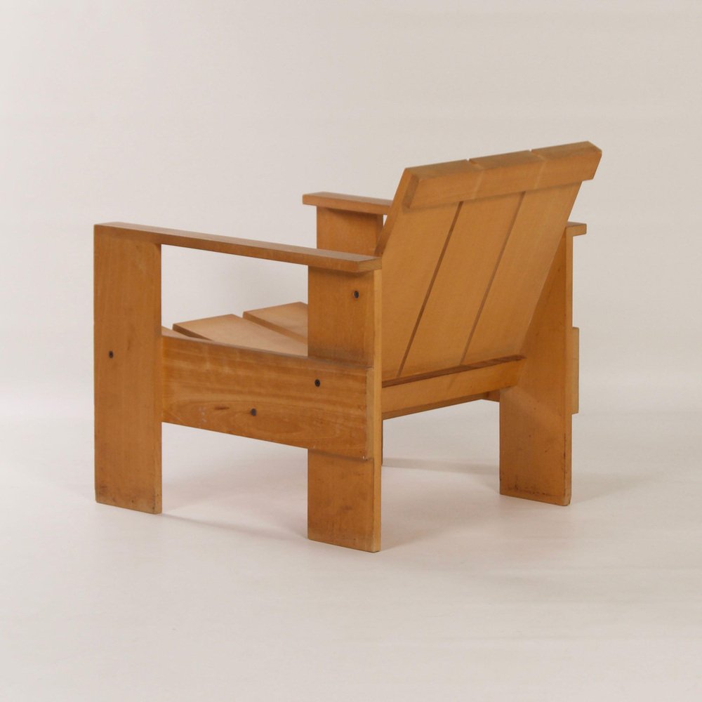 Crate Chair by Gerrit Thomas Rietveld for Cassina, 1980s for sale at Pamono